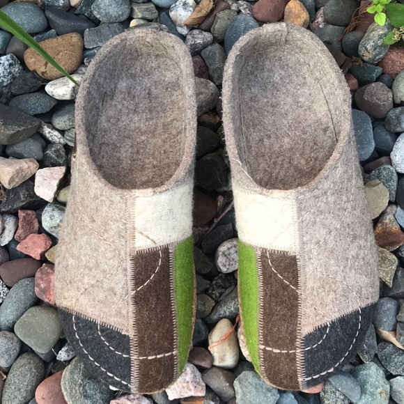Halflinger | Shoes | Haflinger Felt Patch Work Mules | Poshmark